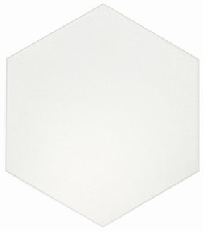 Slide White Matte 8x9 Hexagon Porcelain Tile | Mineral Tiles