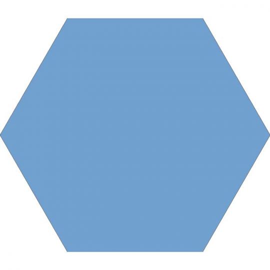 Studio Hexagon Blue Porcelain Tile 9x10 | Mineral Tiles