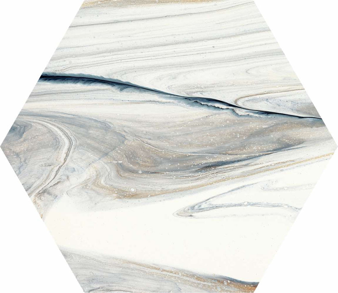 Studio Hexagon Sunset Porcelain Tile 9x10 for Floors and Walls