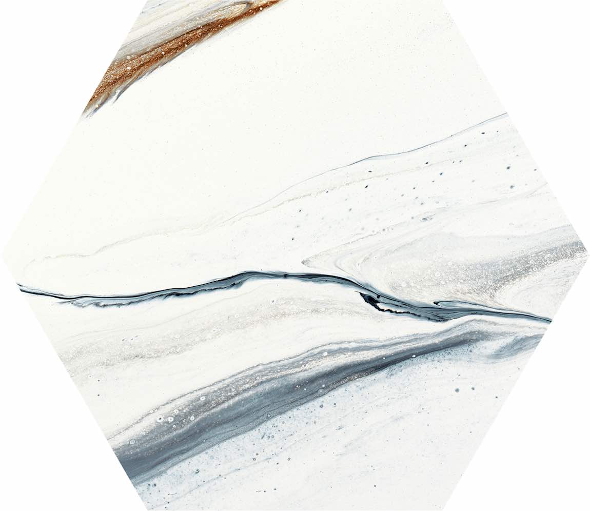 Studio Hexagon Sunset Porcelain Tile 9x10 | Mineral Tiles