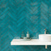 Slide Teal Subway Tile – Glossy 3x12 Ceramic for Modern Wall