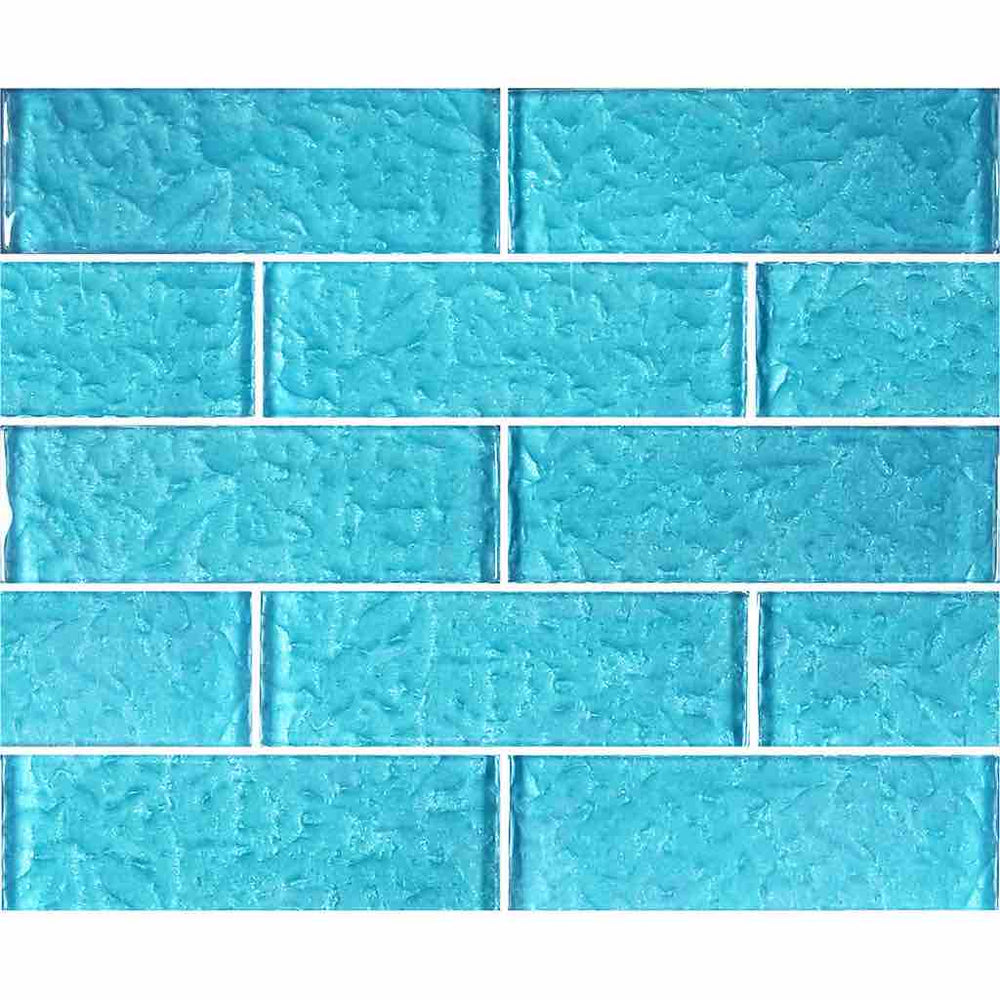 Surfaced Glass Tile Turquoise 2x6 | Mineral Tiles