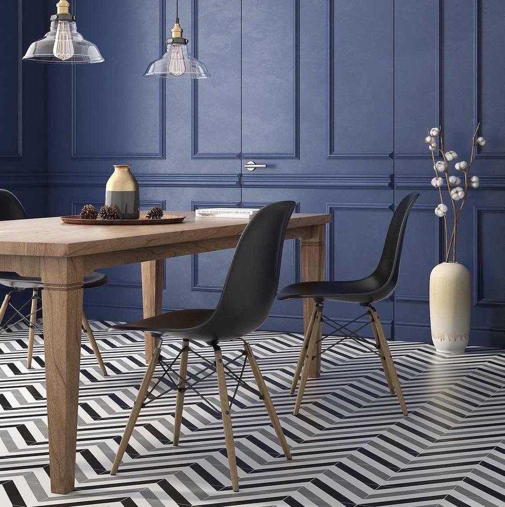 Patterned Gres Stoneware Tile Stripes 8x8 | Mineral Tiles