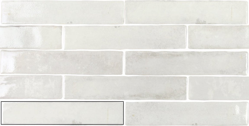Southern Subway Tile 2x10 Washed White for Kitchen and Bathroom